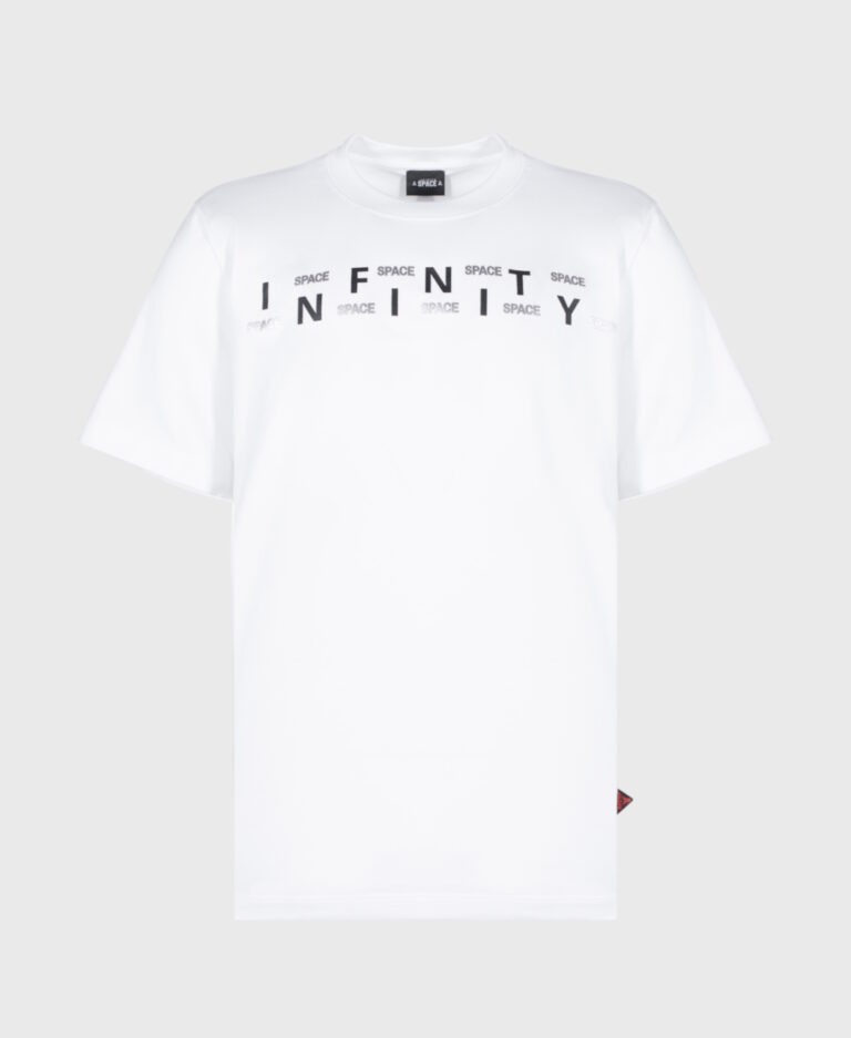 T-Shirt «E» blanco, estampado «INFINITY» en el frente – Infinity Space ...